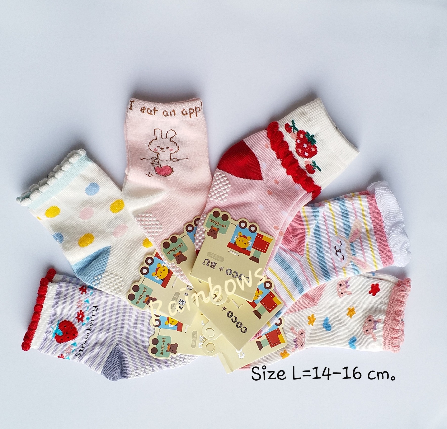 SCG-009-6 ถุงเท้าเด็กหญิง ขนาด 4-6 ขวบ เซต 10 คู่ - Cute Cool Kids ...