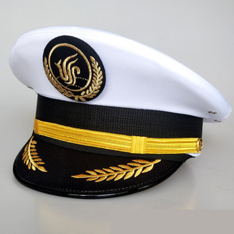 Unisex Flight Airline Captain Uniform Eaves Pilot Hat Civil Aviation ...