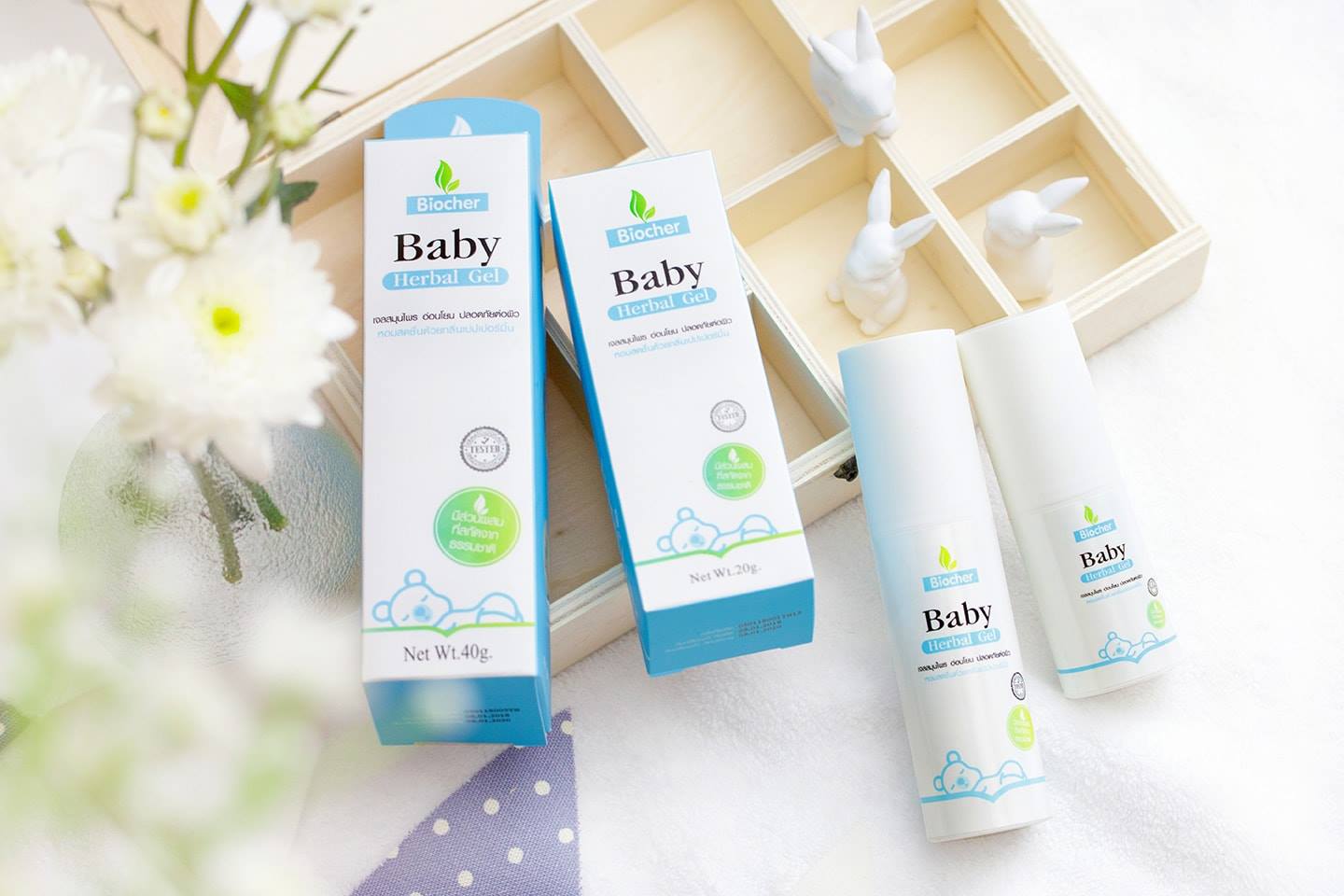 BIOCHER (ไบโอเชอร์) Baby herbal gel สูตรเจล กลิ่นเปปเปอร์มิ้น บรรเทา ...