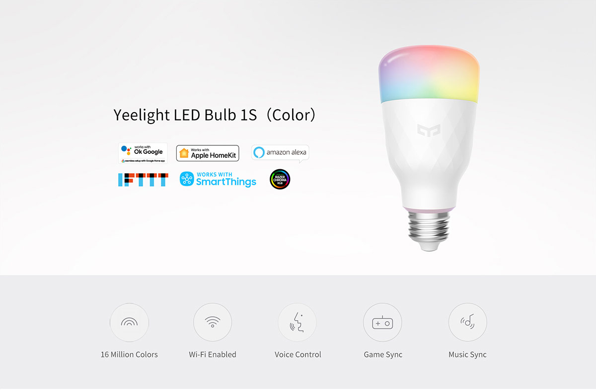 ประกัน 15 เดือน Yeelight LED Bulb 1S (Colors) - หลอดไฟแอลอีดียีไลต์รุ่น 1S (สี) (Global ...