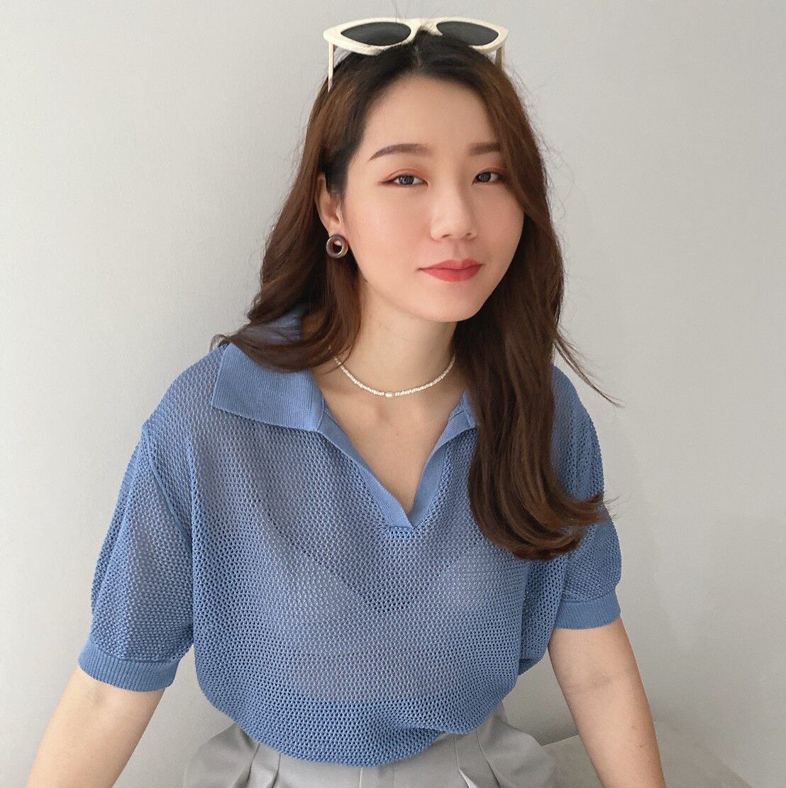 Front Nine : Karen Top เสื้อครอปโปโล แขนสั้น ผ้าตาข่าย - FRONT NINE ...