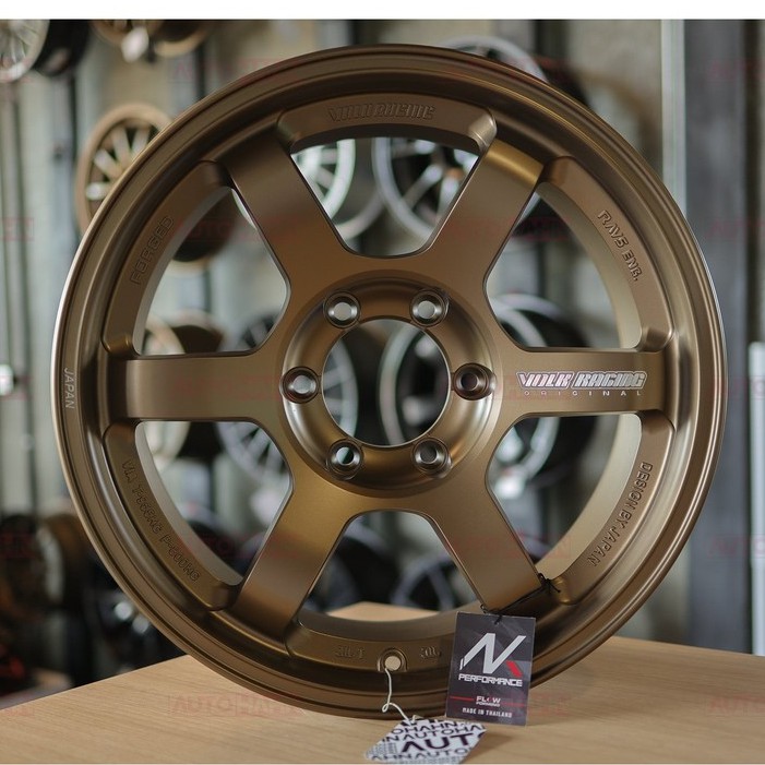ล้อ NK performance รีดเบา Flowforming ลาย TE37 SUV สี BR ขอบ 18 นิ้ว ...