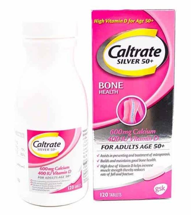 Caltrate Silver 50 แคลเทรต ซิลเวอร์ แคลเซียม 600 วิตามินดี 400 IU ขนาด ...