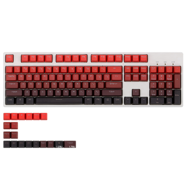 Good Luck Keycaps Red Color Backlit Gradient Transparent Keycaps OEM ...