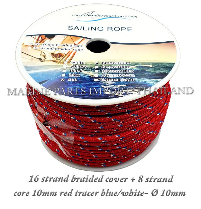 Rope Polyester boatmarine sailboat line 16 strand braided cover 8 ...