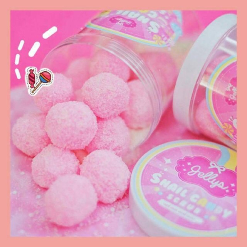 Jelly snail candy scrub 16 ลูกกระปุป เจลลี่ สเนล แคนดี้ สครับเมือกหอย ...