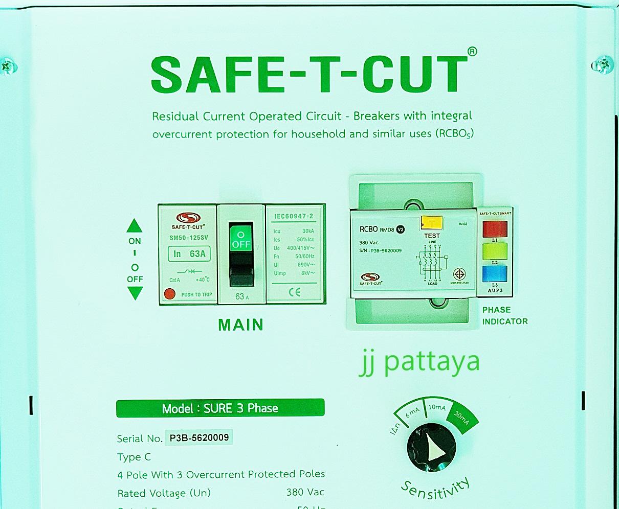 เซฟทีคัท SAFE T CUT 4 สาย 63 แอมป์ เบรคเกอร์ ของแท้ 100% จากศูนย์บริการ ...