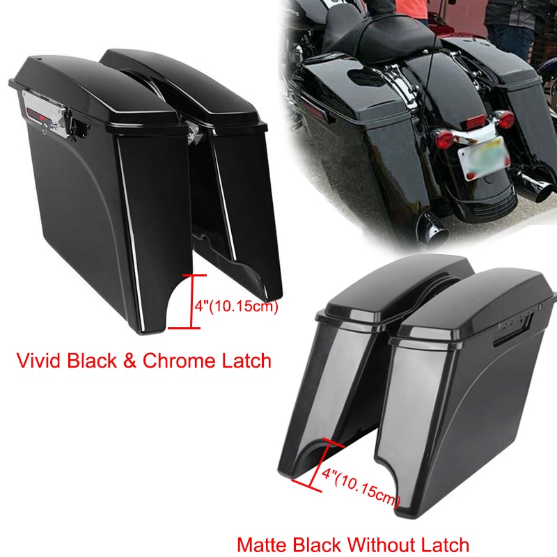 Samger Motorcycle 4 quot; Stretched Extended Saddlebags Saddle Bags for ...