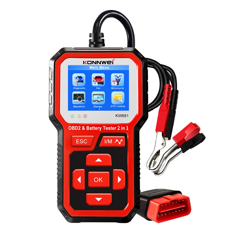 【Ready Stock&COD】KONNWEI KW681 Car Battery Tester OBD2 Scanner Tools 2 ...