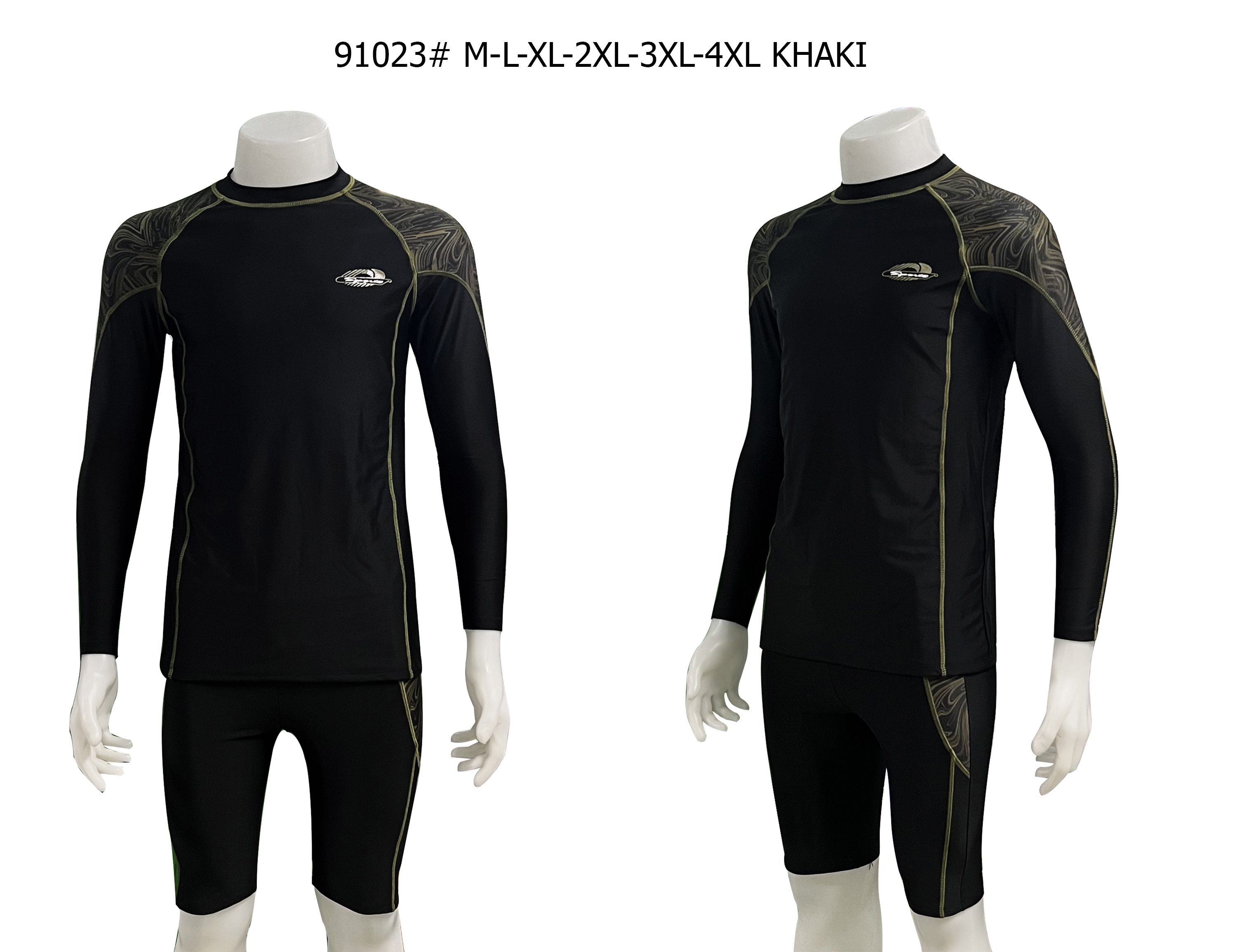 91023 ชุดว่ายน้ำผู้ชาย ชุด 2 ชิ้น เสื้อแขนยาวกางเกงขาสามส่วน พร้อมส่ง ...