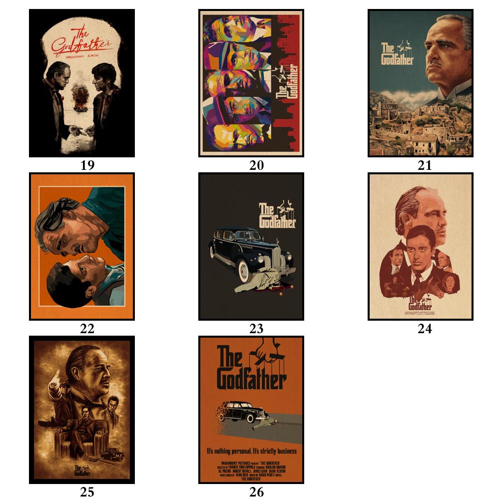 26 Designs Movie The Godfather Kraftpaper Poster Artwork Fancy Wall ...