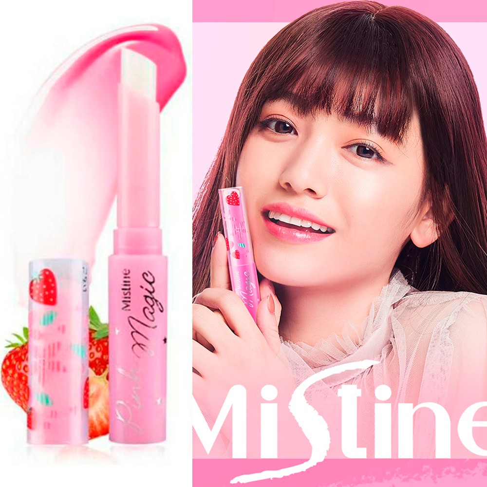 (โล๊ะ) 1 แถม 1 MISTINE PINK MAGIC LIP+ VITAMIN E- STRAWBERRY มิสทีน พิ้งค์ เมจิก ลิป พลัส วิตามิ ...