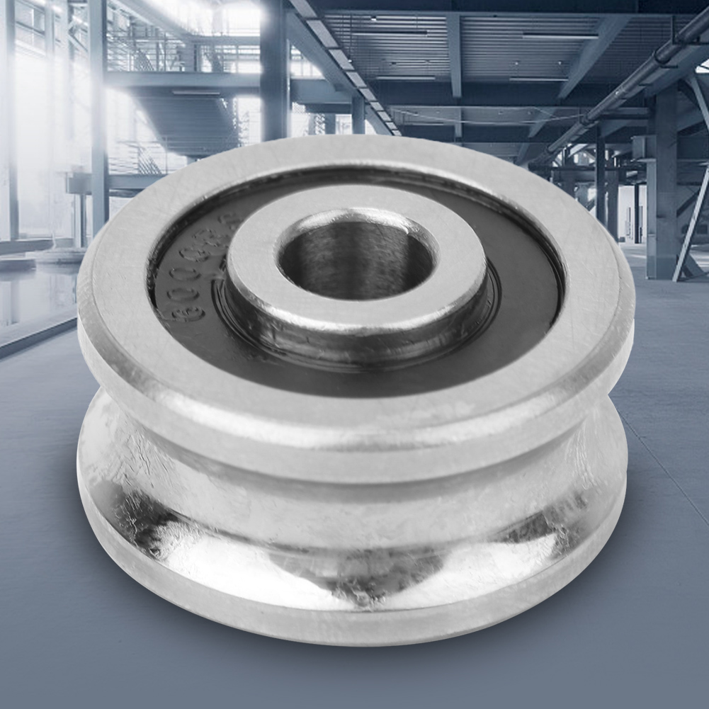 U Groove Track Guide Bearing SG25 เหล็กกล้าคาร์บอนสูงโครเมียมแบริ่ง 8 x ...