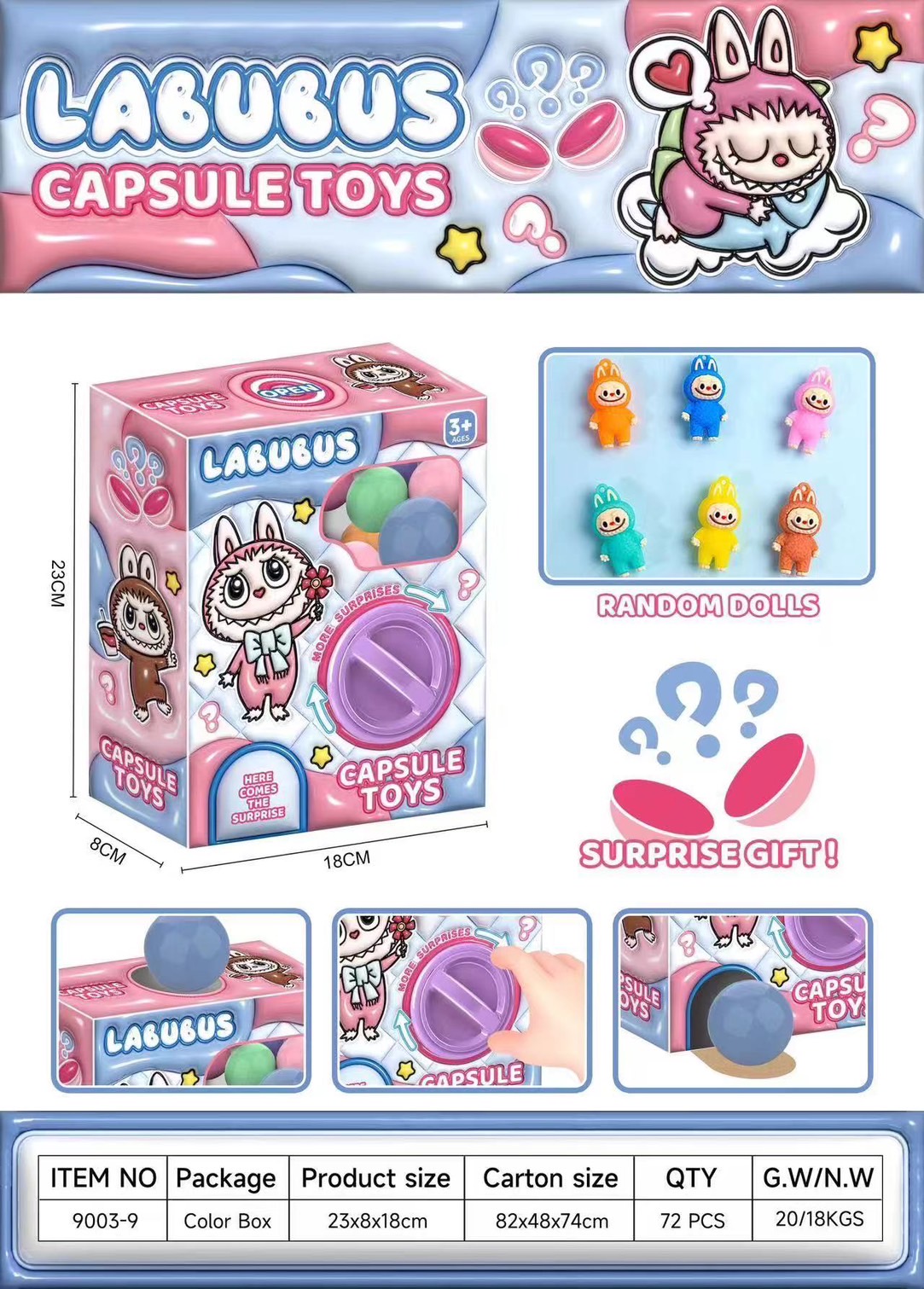 labubu Gacha Machine ไข่หมุน ของเล่นแบบโต้ตอบ กาชาปอง ของเล่นกล่อง ...