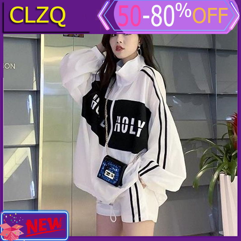 CLZQ Oversize Sport Jacket For Women Loose Korean Style Sport Jacket ...