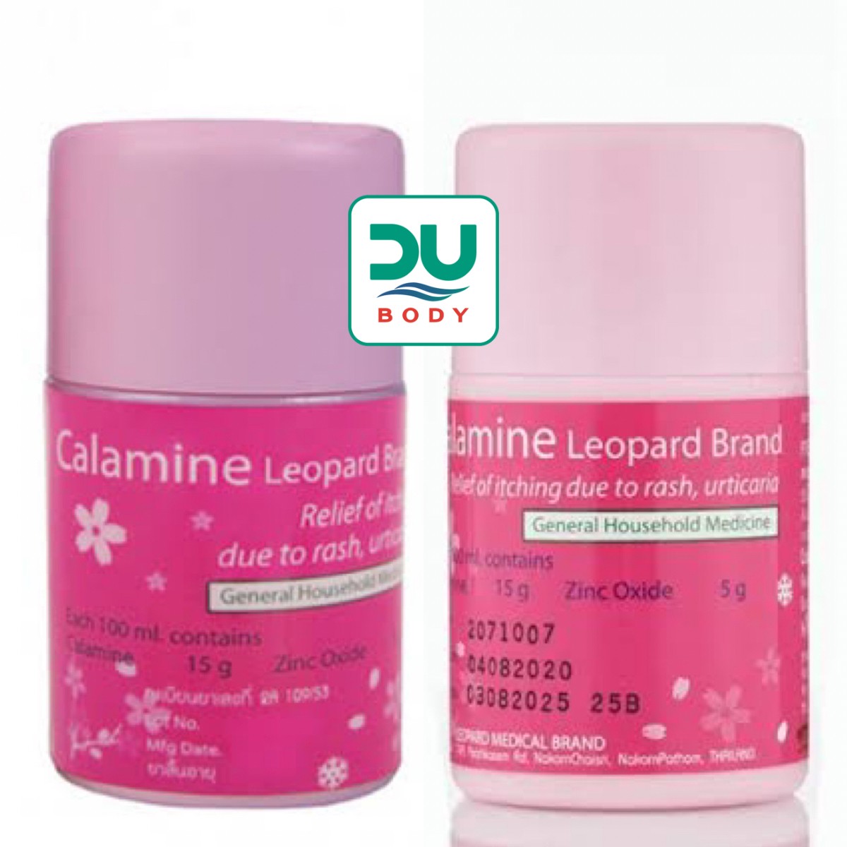 Calamine Leopard brand คาลาไมน์ ตราเสือดาว 120 ml. 6 ขวด พลาสติกกลม ...