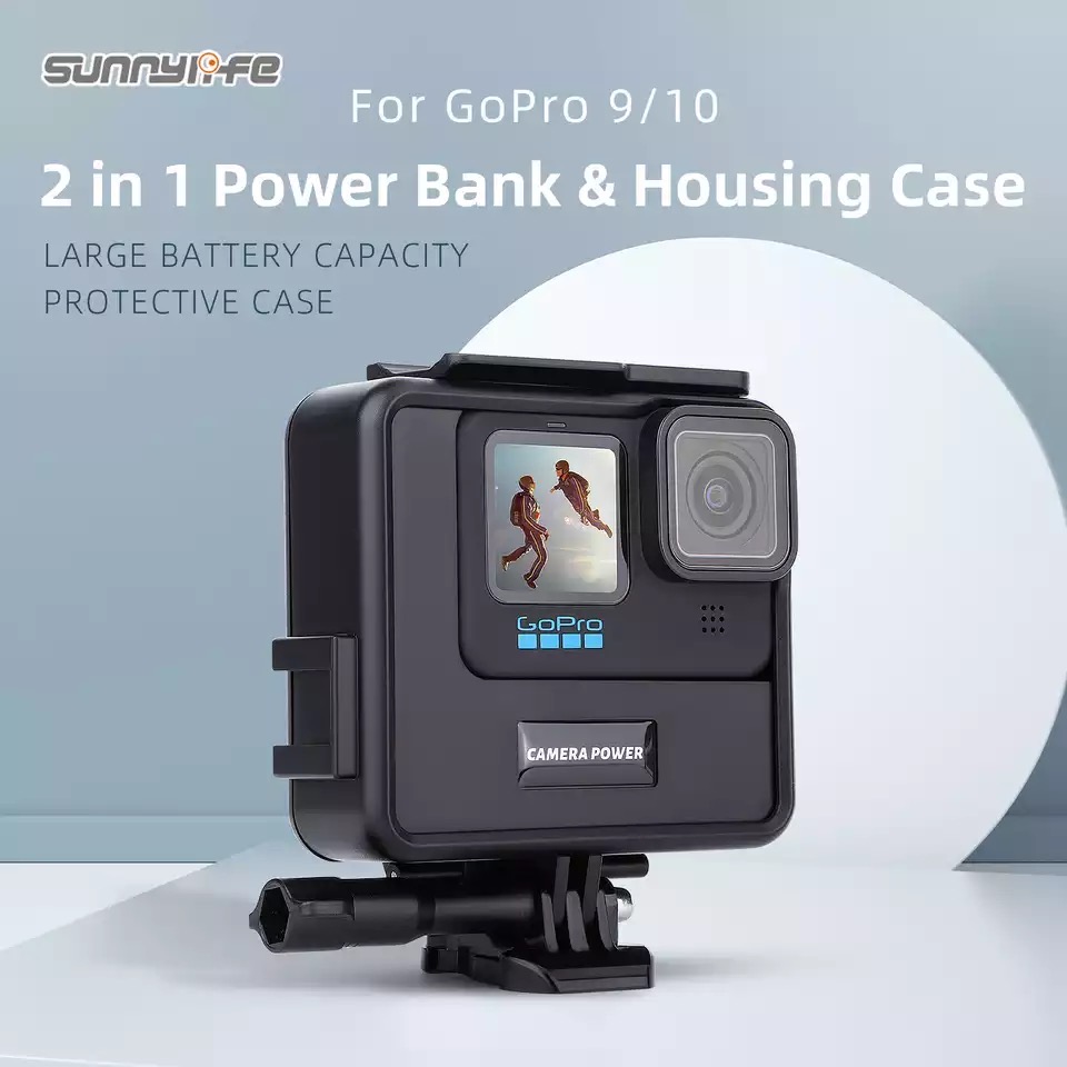 Sunnylife 2 in 1 Portable Charger Power Bank Protective Housing Case Accessories for Gopro 9/10 ...