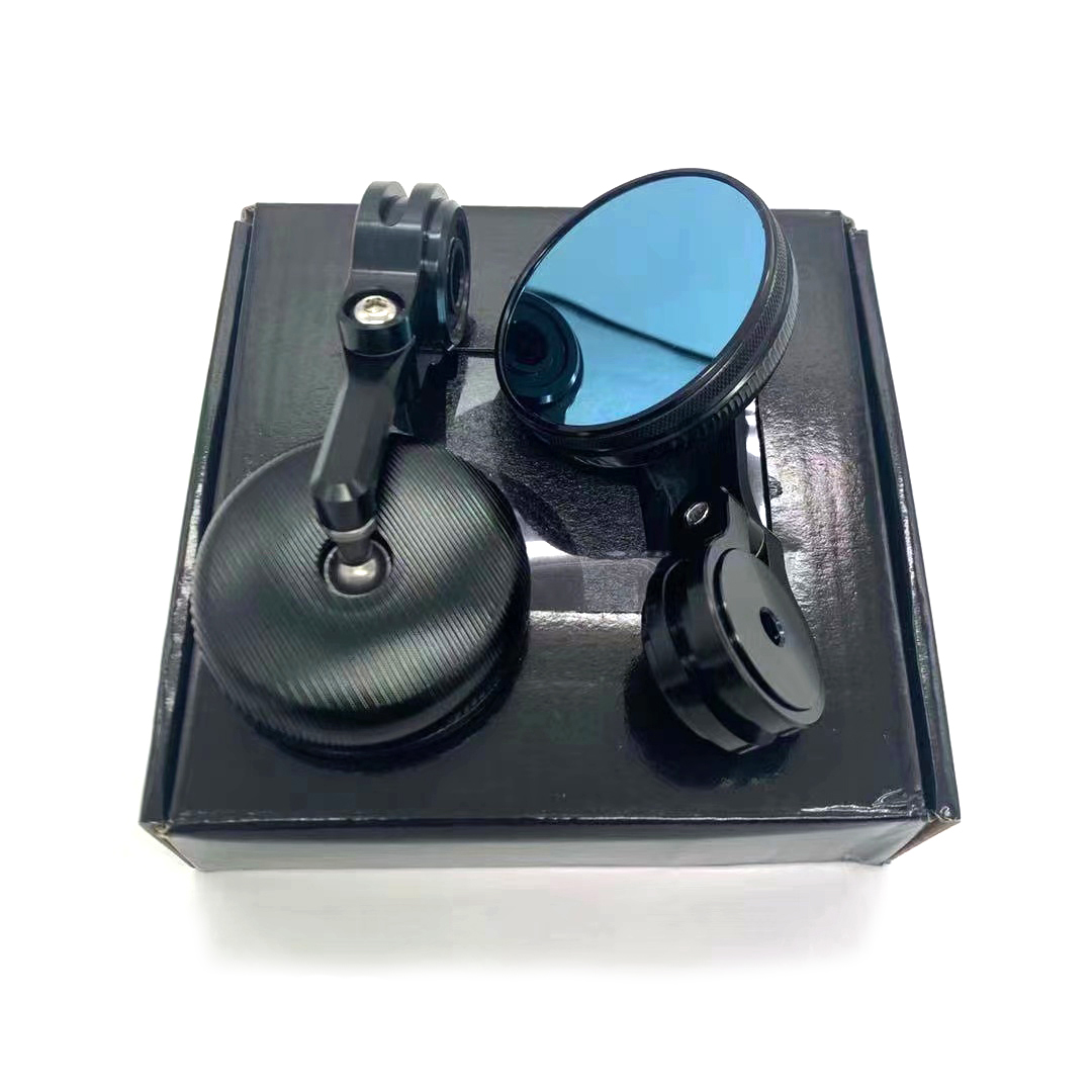 กระจก ปลายแฮนด์ CNC กลม เล็ก กระจกสีฟ้าเกรดดี เกรด A - DT bikeshop ...