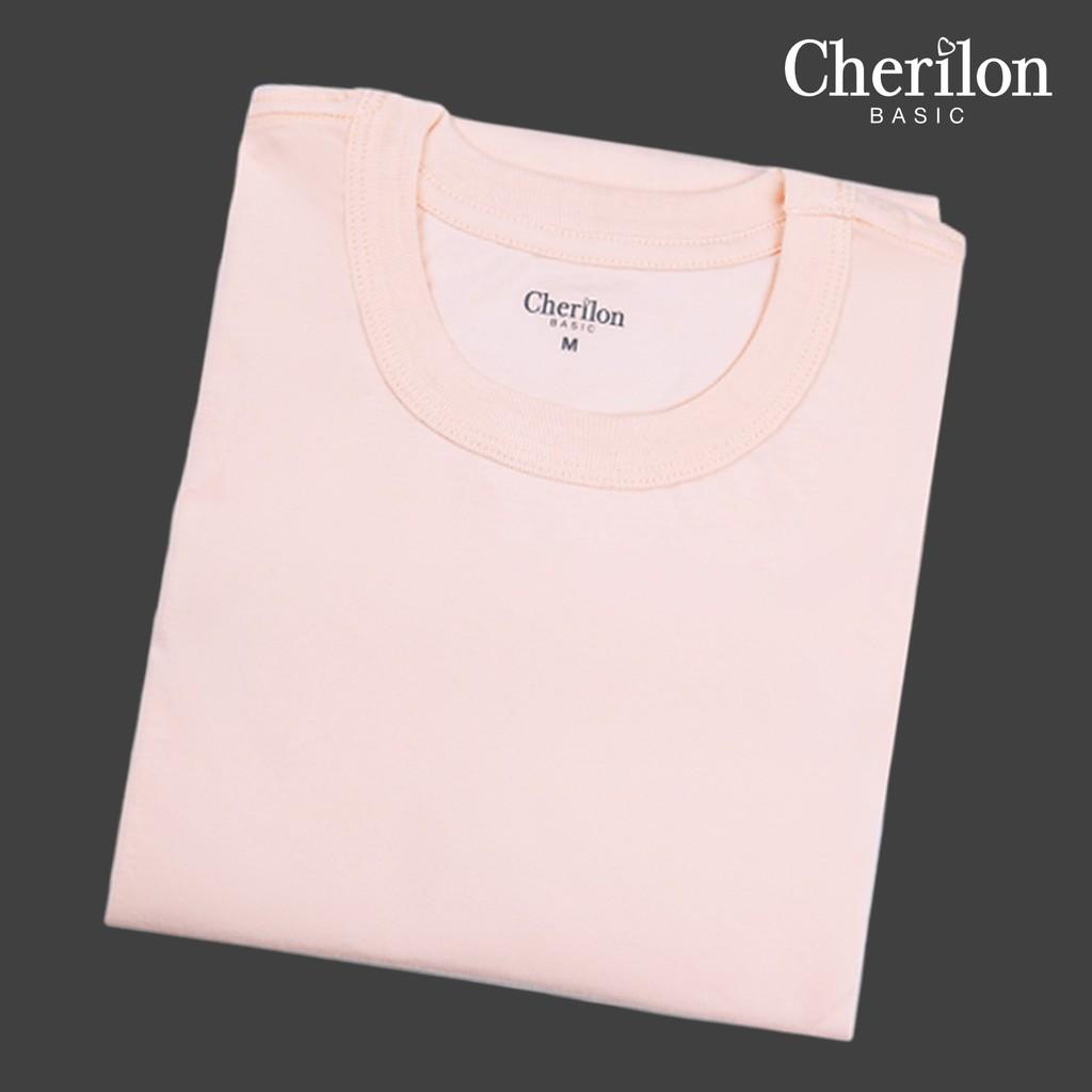 Cherilon เชอรีล่อน เสื้อยืด แขนสั้น คอกลม ผลิตจากเส้นใยธรรมชาติ 100 เนื้อนุ่ม ใส่สบาย สีชมพู GIB ...