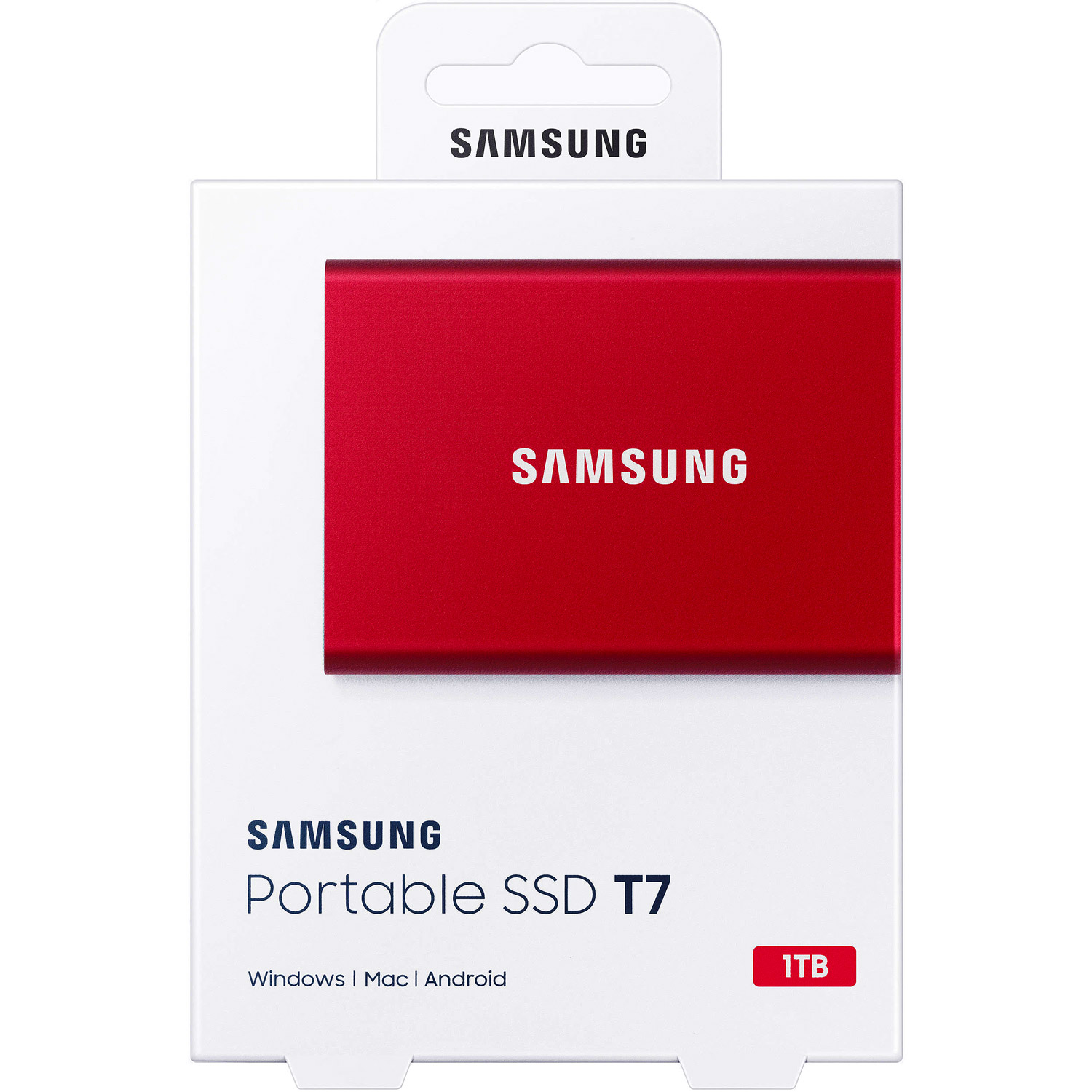 Samsung T7 1TB Portable SSD External Solid State Drive สีแดง (Metallic ...