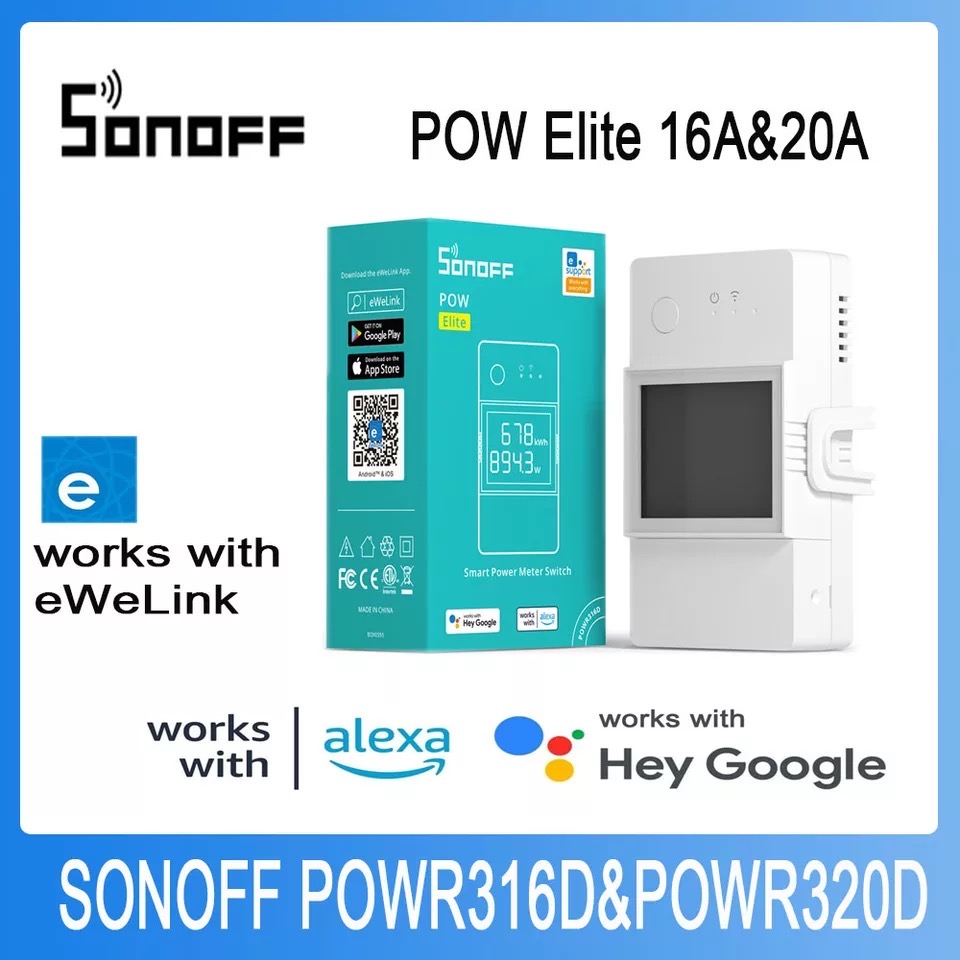 SONOFF POW Elite 16A / 20A Wifi Smart Switch Smart Power Meter SwitchI ...