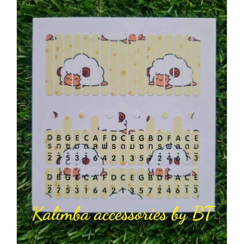 คาลิมบา ixkq02724 ????ลายใหม่ Sticker note kalimbaมีโน๊ตไทย key C 17 ...