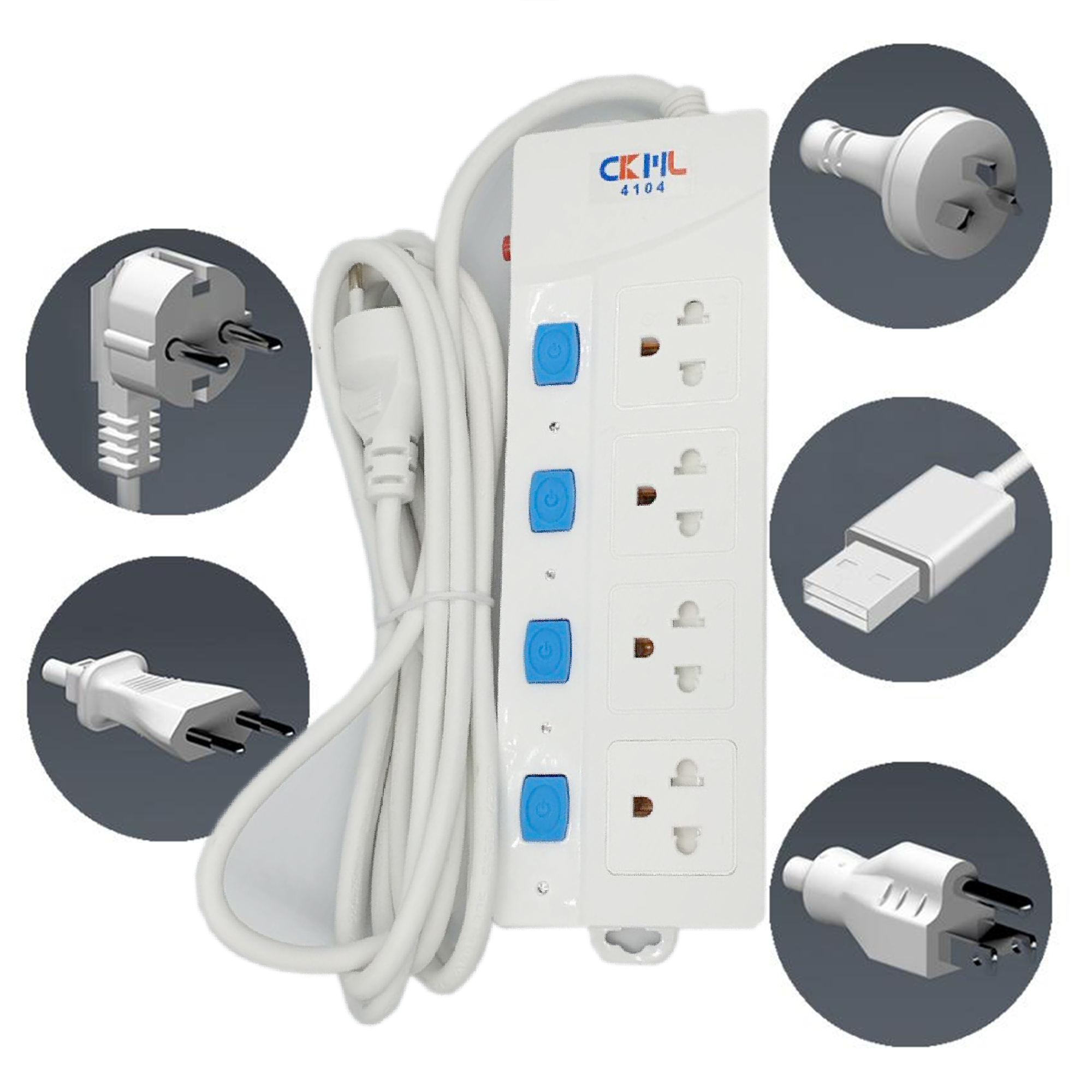 Slife CKML 4104 ปลั๊กสายต่อพ่วง 4 ช่อง สายยาว 3 เมตร 2300w (เหมาะสำหรับ ...