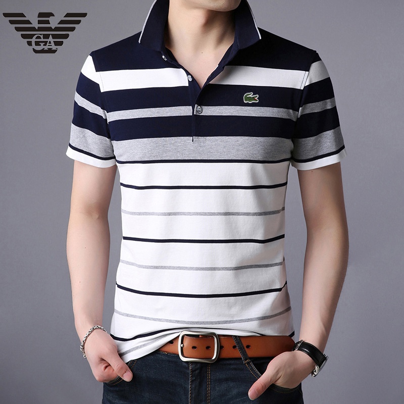 3 Colour 】 NEW Fashion Polo Shirt Men Cotton Lapel Collar T Shirt ...