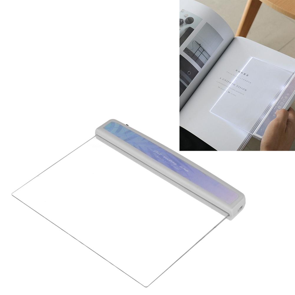 【มีของพร้อมส่ง】LED Panel Book Light Portable Leaf Pattern Flat Reading ...