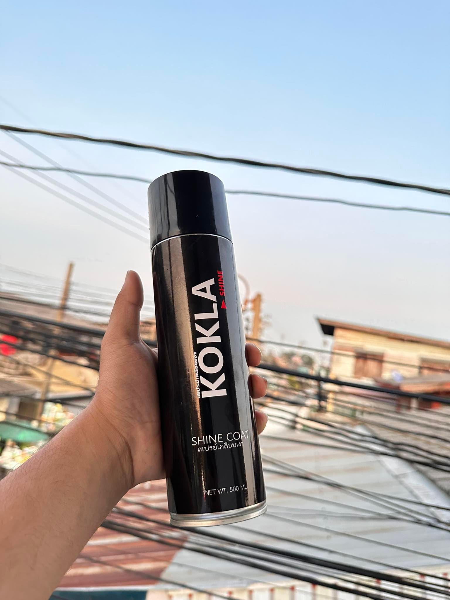Kokla Shine สเปรย์เคลือบเงา ดำเงาติดทน ของแท้ 500ml. | Lazada.co.th