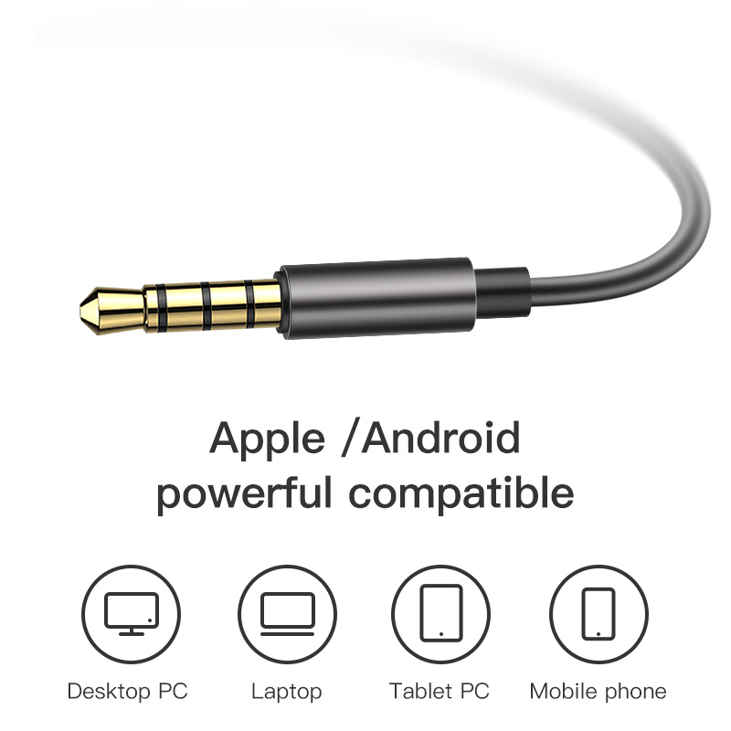 KUULAA Sport Earphone In Ear Earphones Bass Wired Headset 3.5mm Jack ...