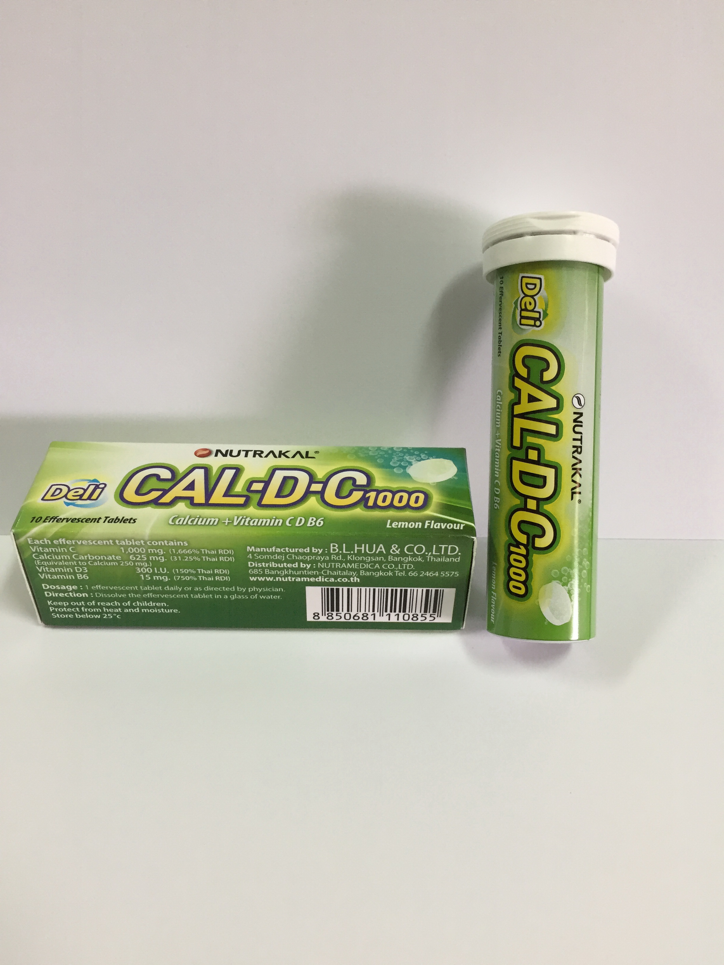 Nutrakal – Deli CALD-C 1000 (Calcium + Vitamin C D B6) Lemon Flavour 10 ...