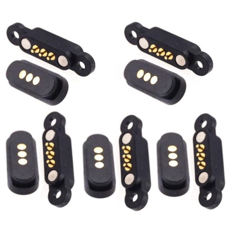 5 Pairs Spring Loaded Magnetic Pogo Pin Connector 3 Positions Magnets ...