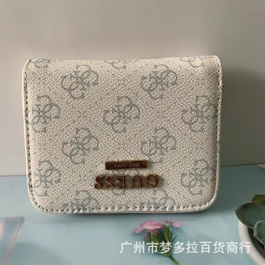 GS Guess Home กระเป๋าเงินทรงสั้นลายใหม่กระเป๋าผู้หญิงยุโรปและโลโก้สหรัฐ ...