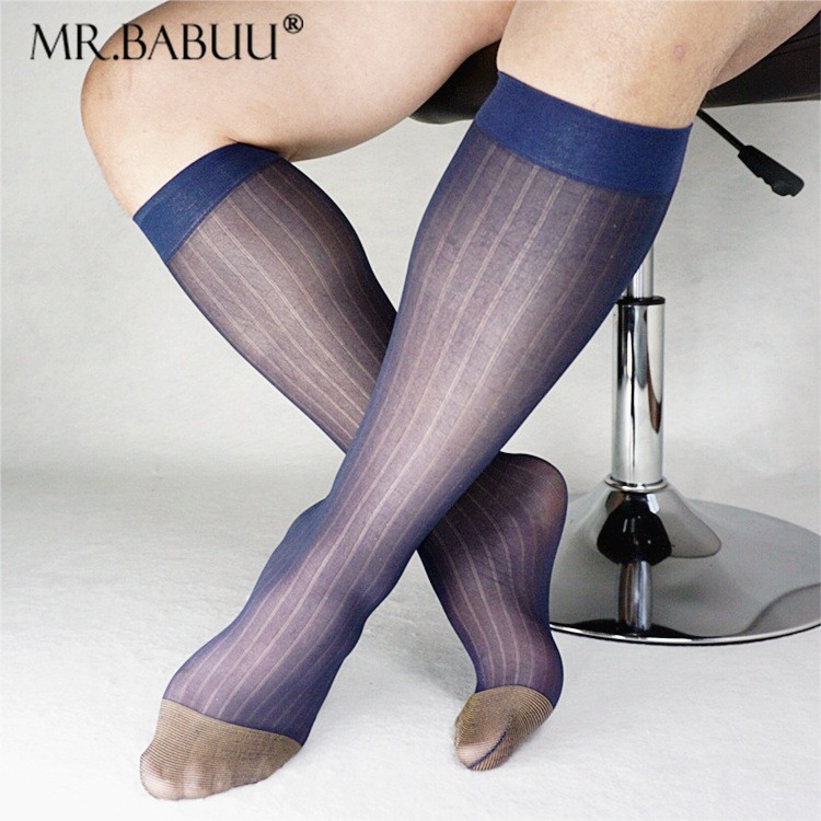 ถุงเท้าทำงาน ถุงเท้าทำงานผู้ชาย Men's Sheer Socks Nylon spandex ถุงเท้า ...