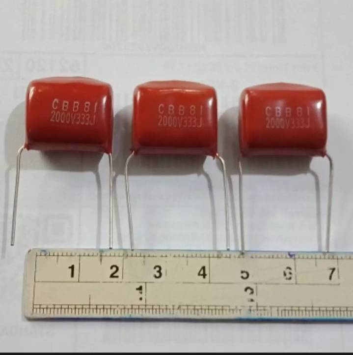 Capacitor 0.033UF 2000V 333J 333PF 33NFไมล่าญี่ปุ่น ขาห่าง20มิล ...