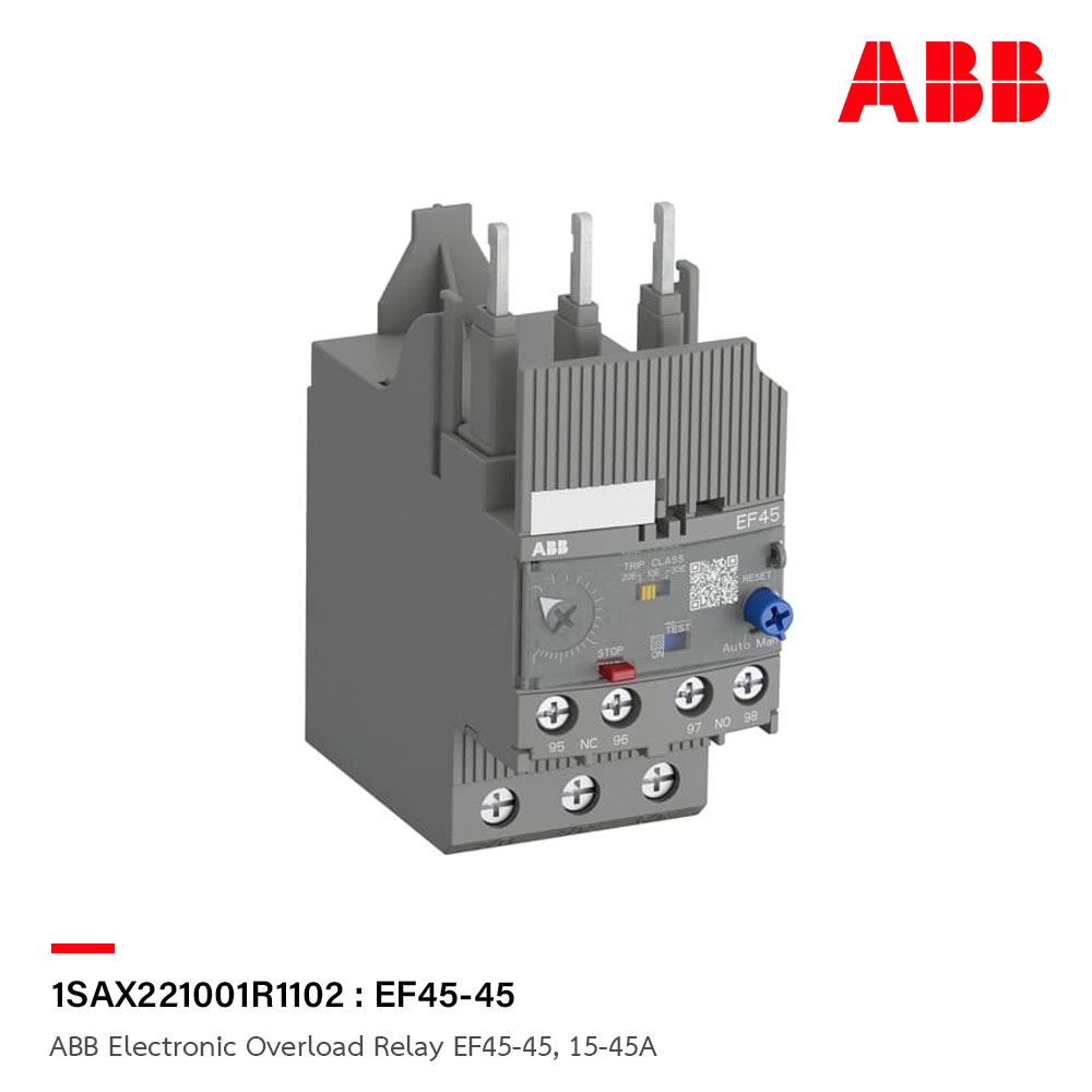 ABB Electronic Overload Relay EF45 - 45, 15 - 45A - EF45 - 45 - 1SAX221001R1102 - เอบีบี โอเวอร์ ...