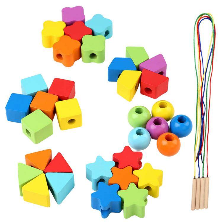 Lacing Beads Montessori Toddler Toys Fun Montessori Toys String Beads ...