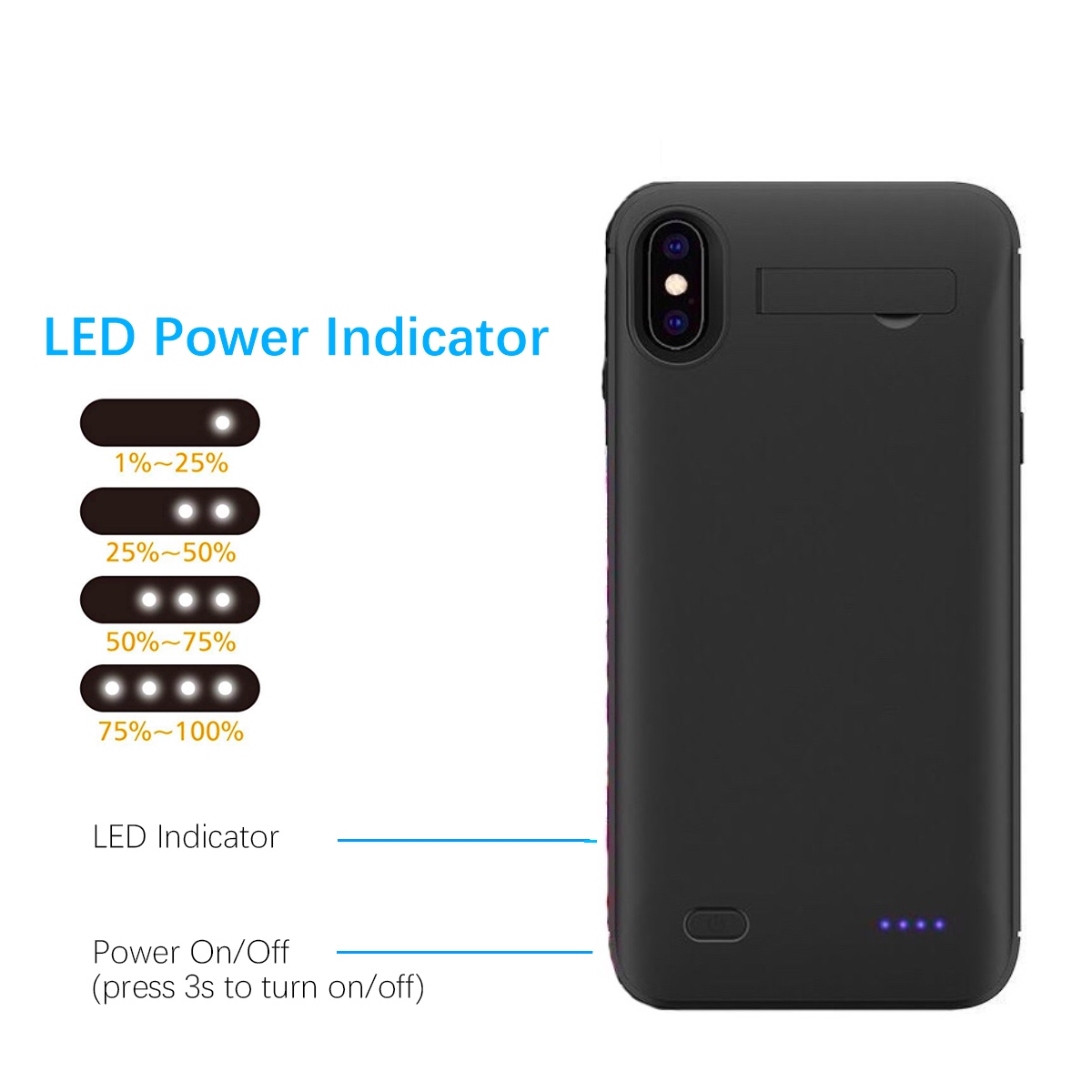 Battery Case For iphone XR X XS Max Slim Power Bank Charing Case For ...