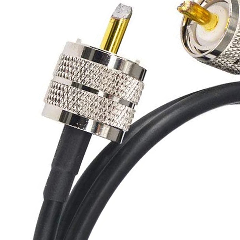 Pack of 2 CB Radio Antenna Cable 50Cm PL259 UHF Male to Male RG58 ...