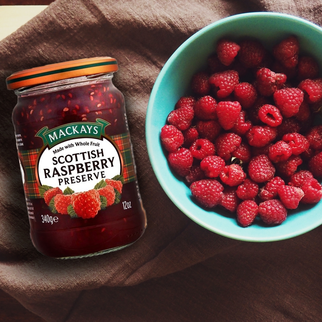 Mackays Scottish RaspBerry Preserve 340g, from Scotland แยมผลไม้ แยมรา ...