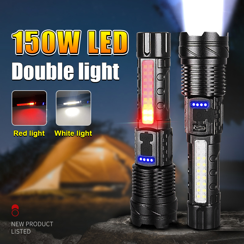 【การจัดส่งในประเทศไทย】ไฟฉายแรงสูง Ultrafire ไฟฉายเดินป่า ไฟฉาย P50 Led