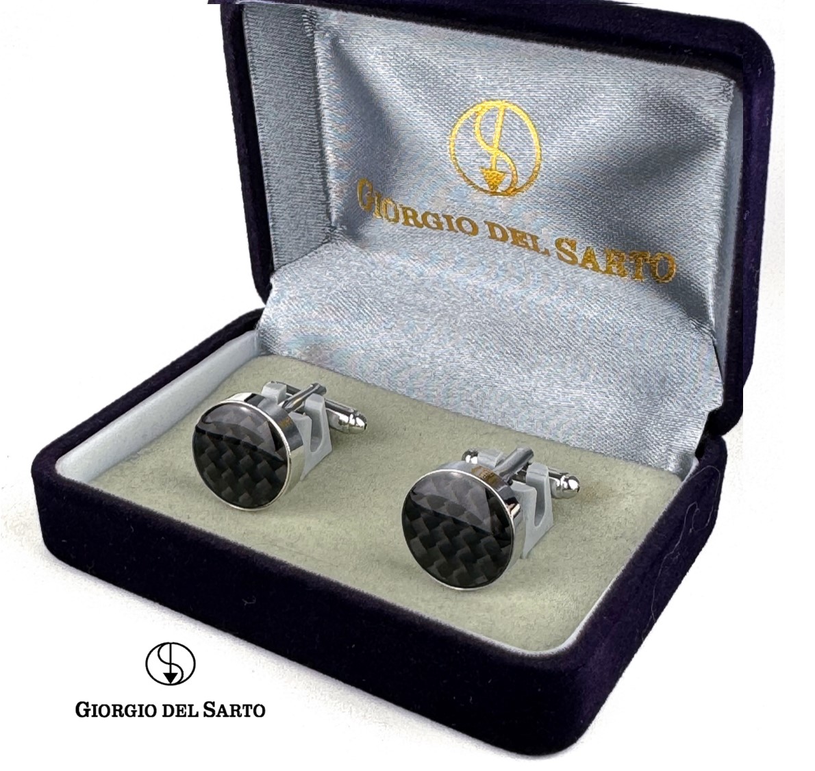 GIORGIO DEL SARTO CUFFLINK Black-Silver S คัฟลิงค์ กระดุมข้อมือ - GIORGIO DEL SARTO - ThaiPick