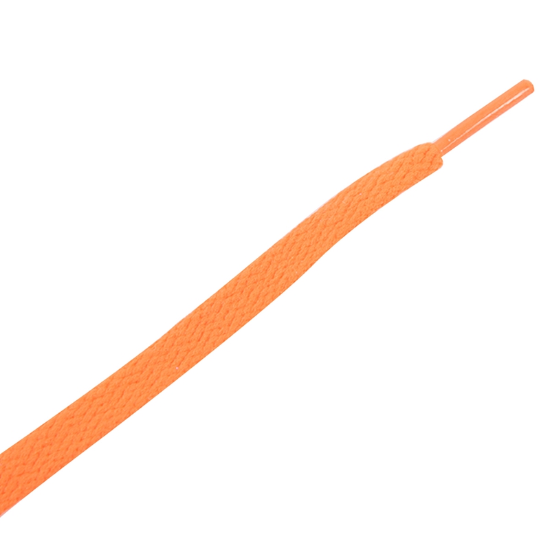 Trainers Replacement 8mm Wide Orange Flat String Shoelace Pair ...