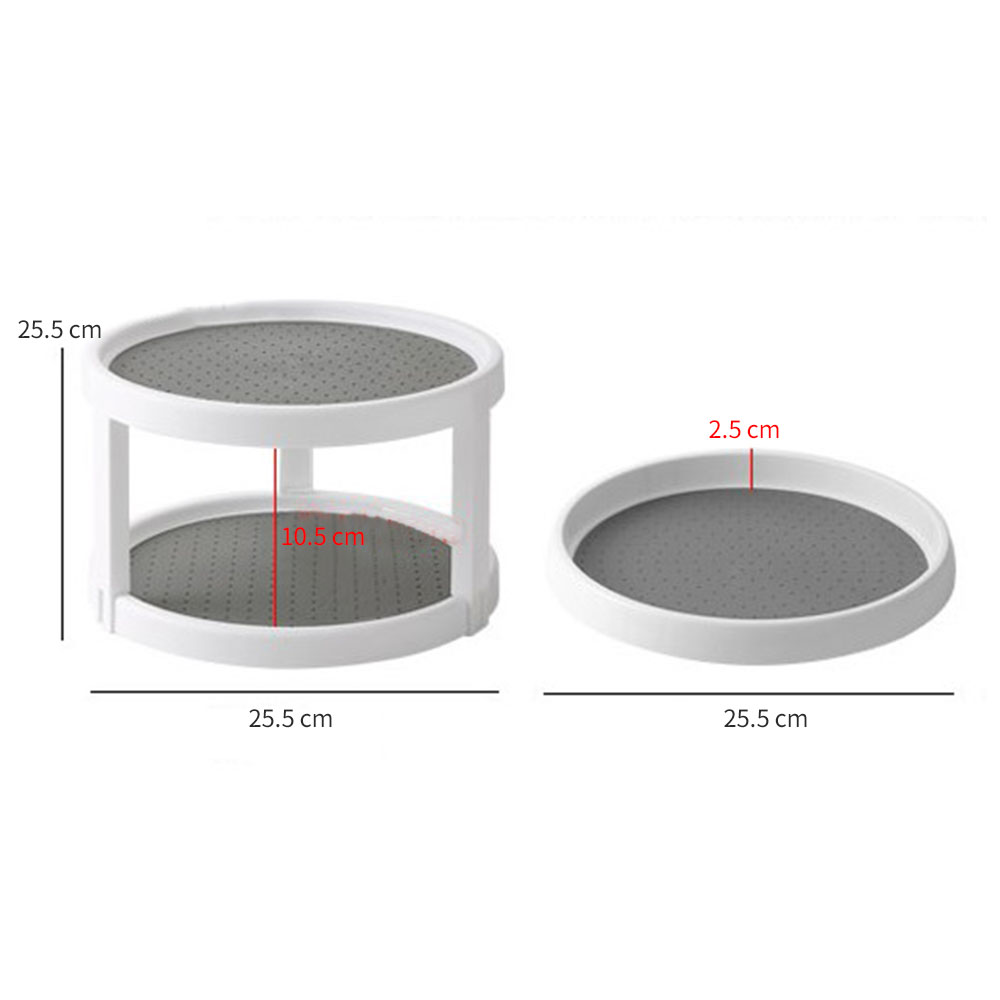 360 Rotation Non-Skid Spice Rack Pantry Cabinet Turntable with Wide ...