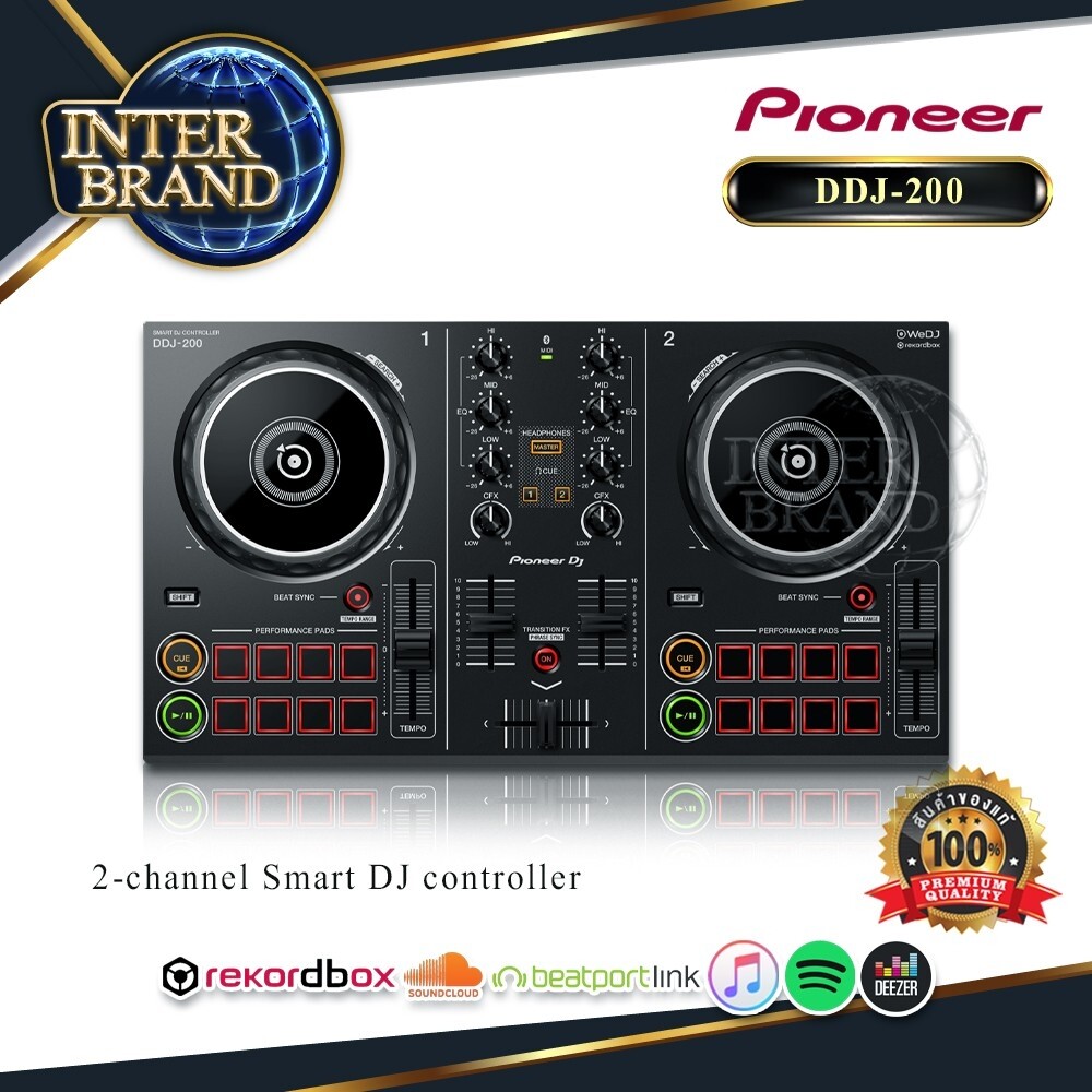 เครื่องเล่นดีเจ PIONEER DDJ-200 Smart DJ controller - PIONEER OFFICIAL ...