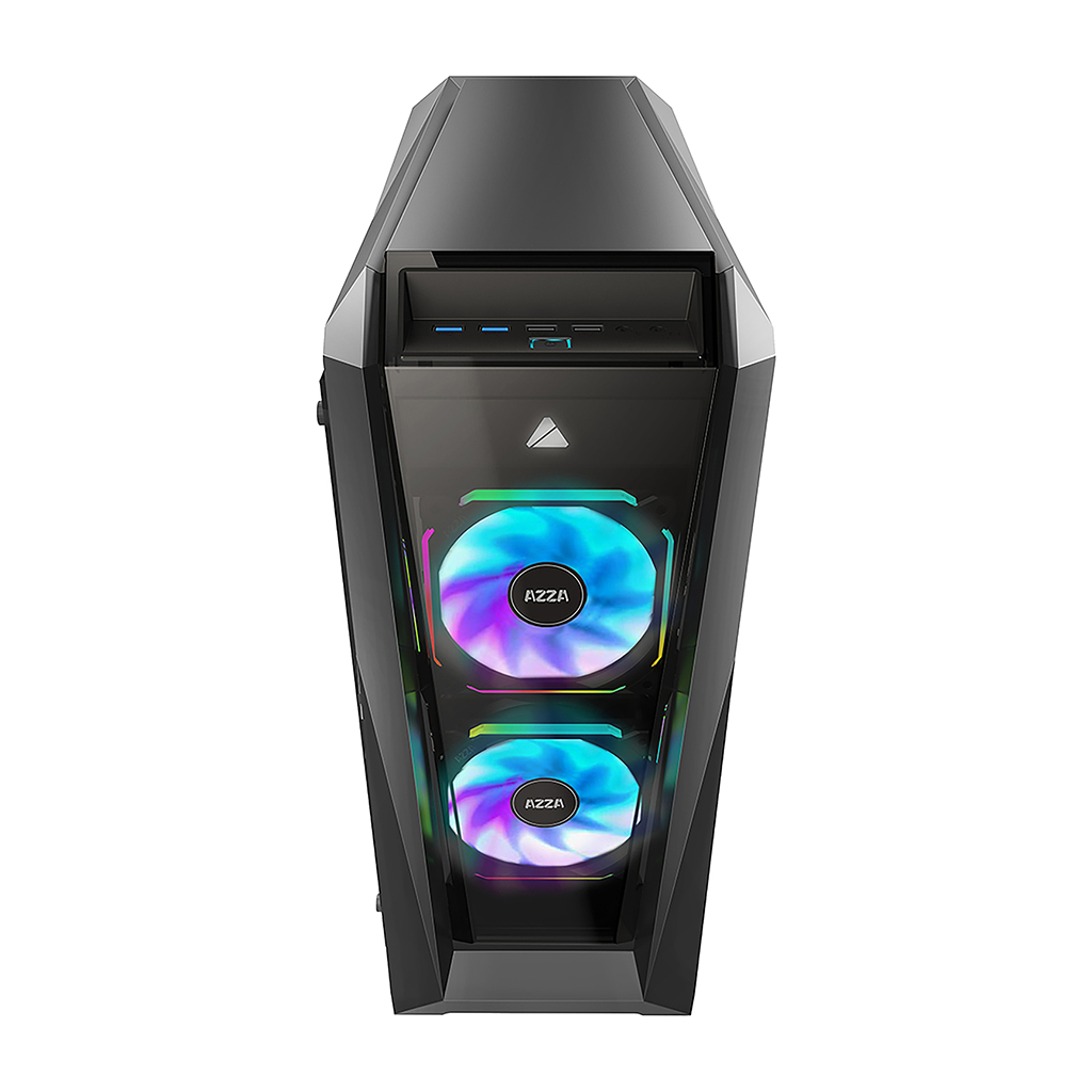 AZZA Mid Tower Tempered Glass ARGB Gaming Case Chroma 410B - Black - Linkworld electronic ...