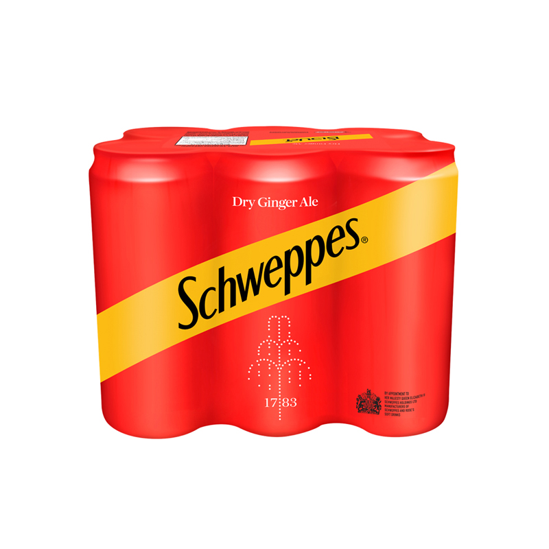 ชเวปส์ มิกเซอร์ จิงเจอร์ เอล 330 มล. 6 กระป๋อง Schweppes Mixer Ginger Ale 330ml Pack 6 - Coca ...