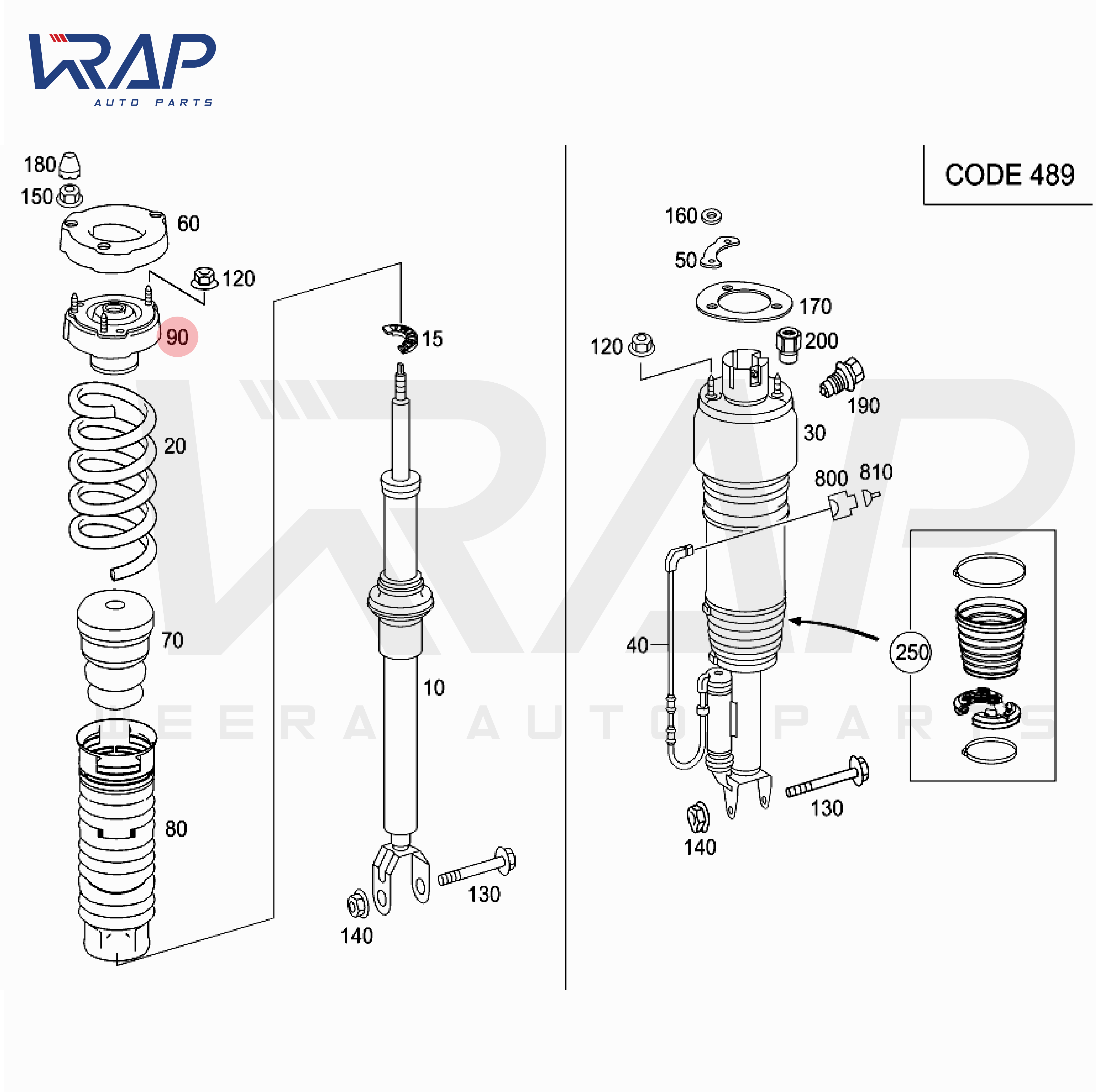 ⭐ BENZ ⭐ (1คู่) ยางเบ้าโช๊ค หน้า LEMFORDER (ตรานก) | เบนซ์ รุ่น E-Class ...