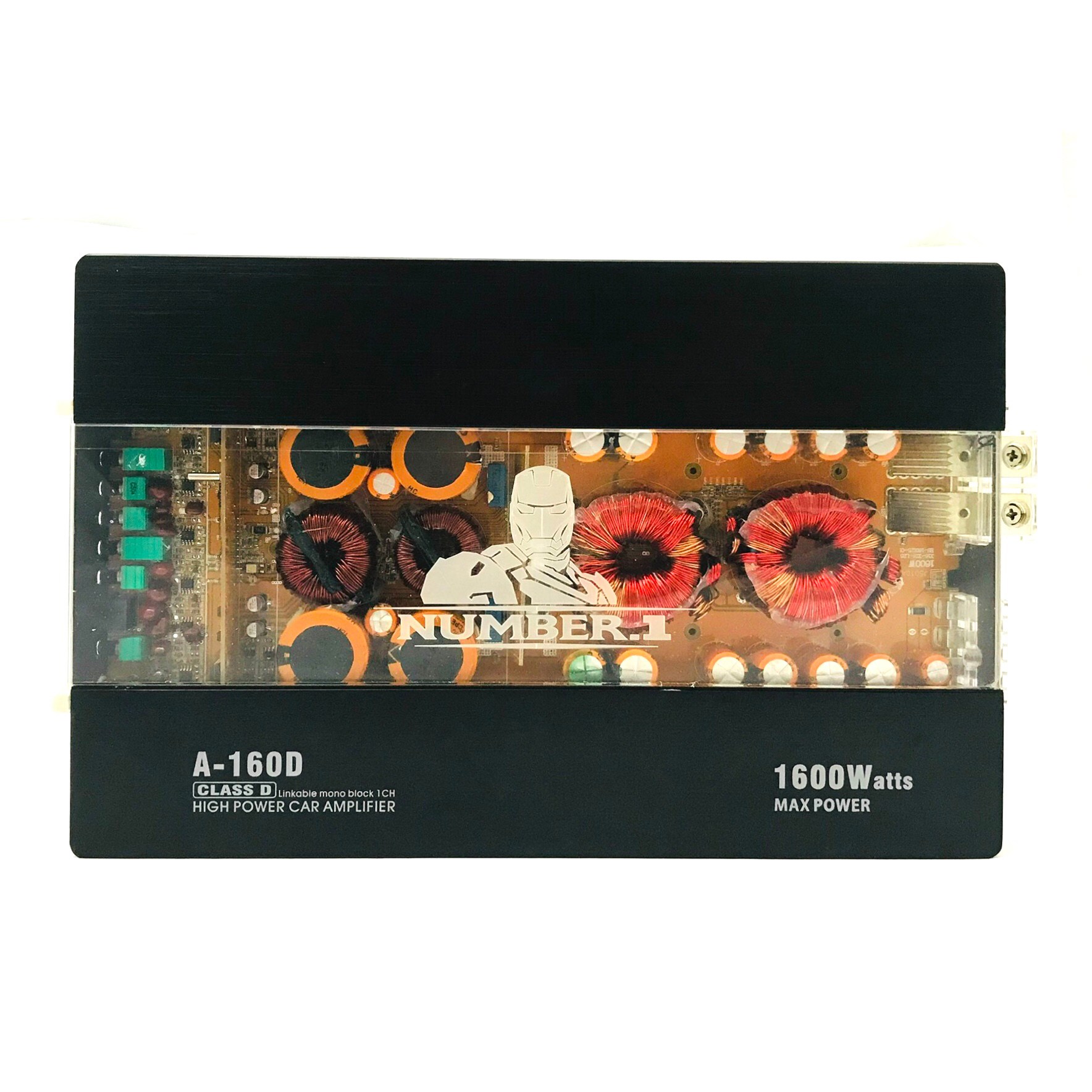 เพาเวอร์แอมป์ติดรถยนต์แรงๆดีๆ NUMBER 1 รุ่น A-160D CLASS D 1600w. สีดำ ...
